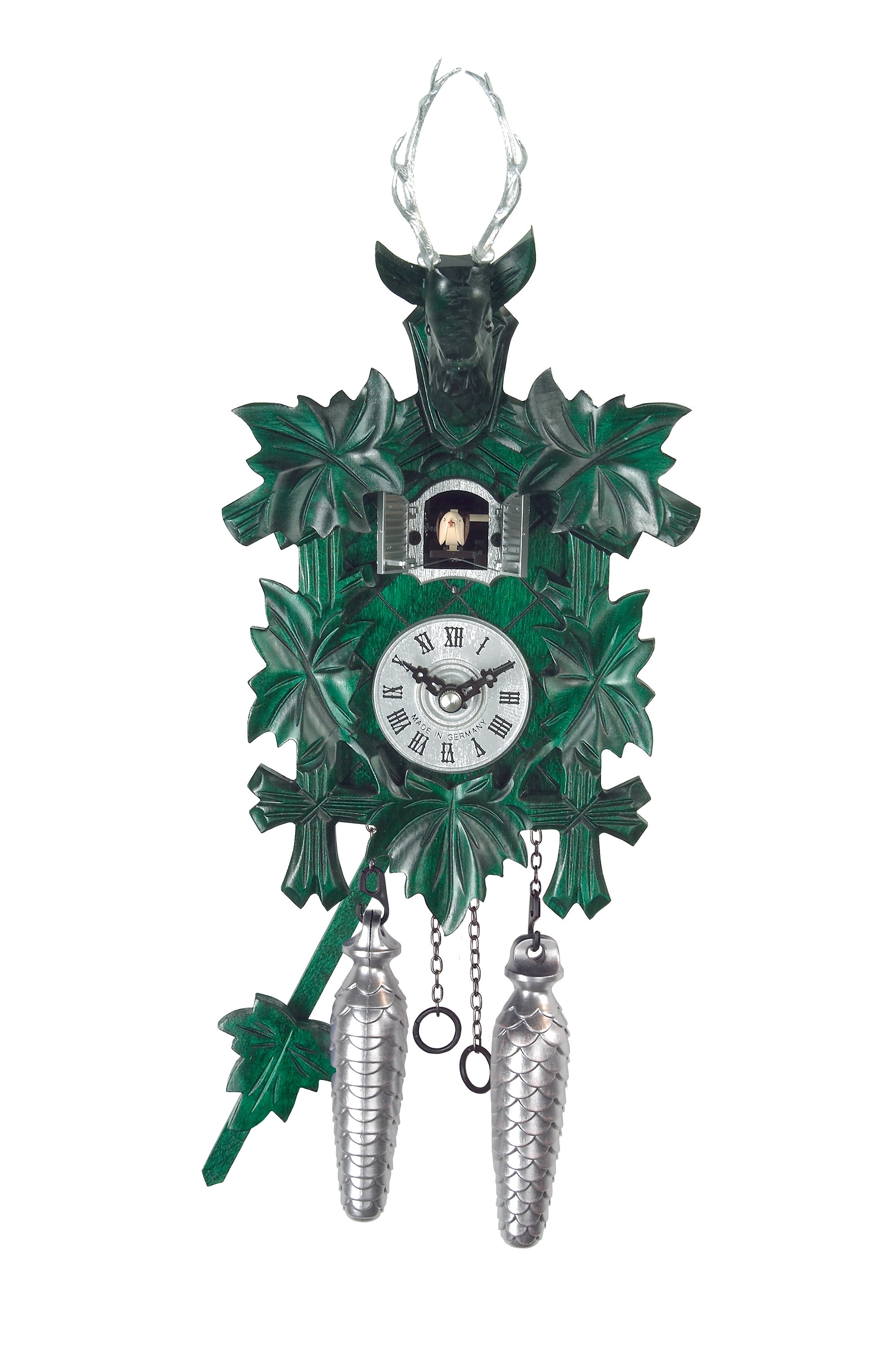 NEW - Modern Cuckoo Clock in Green